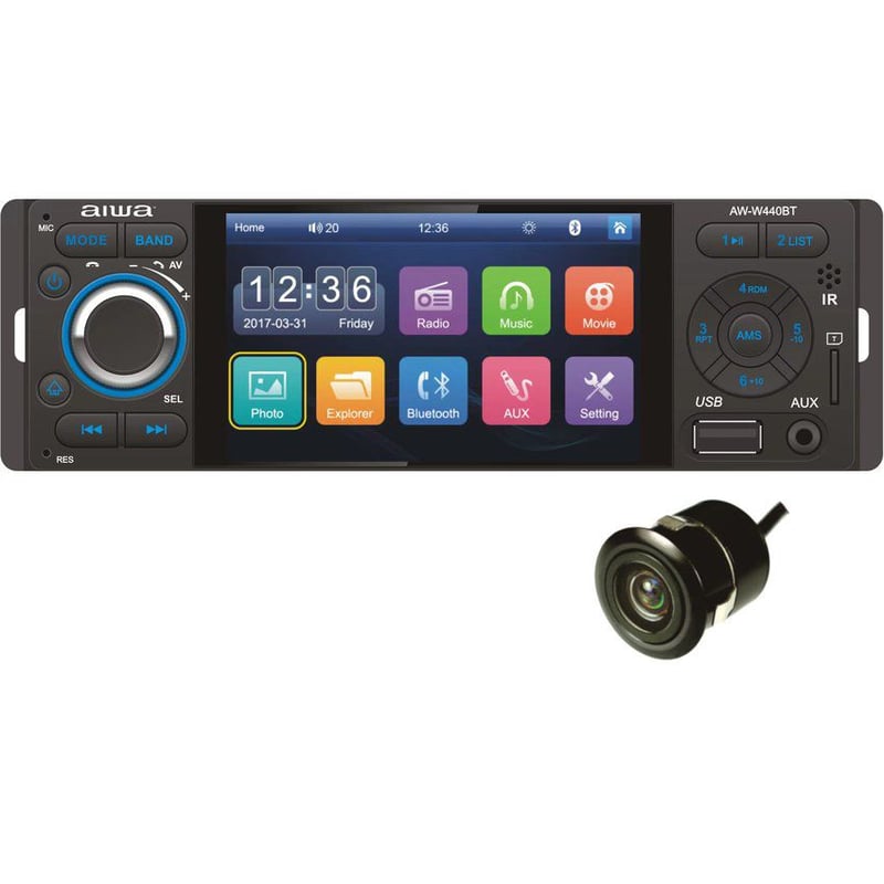 Radio Carro Pantalla 4 Bluetooth Mirrorlink Android Aiwa AW-W440BT AIWA ...