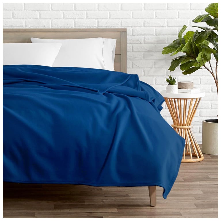 Cobija Termica Sencillo Poliester Azul Rey Liso HAPPY BEAR | falabella.com