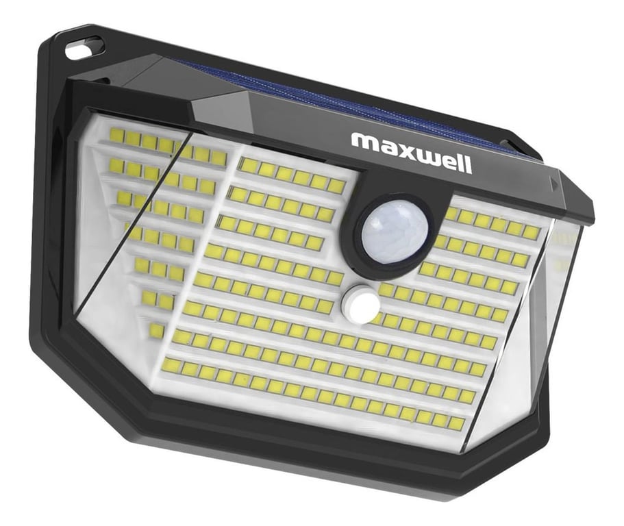 Lampara Solar Led Exterior Pared Maxwell Sensor Movimiento - Blanco ...