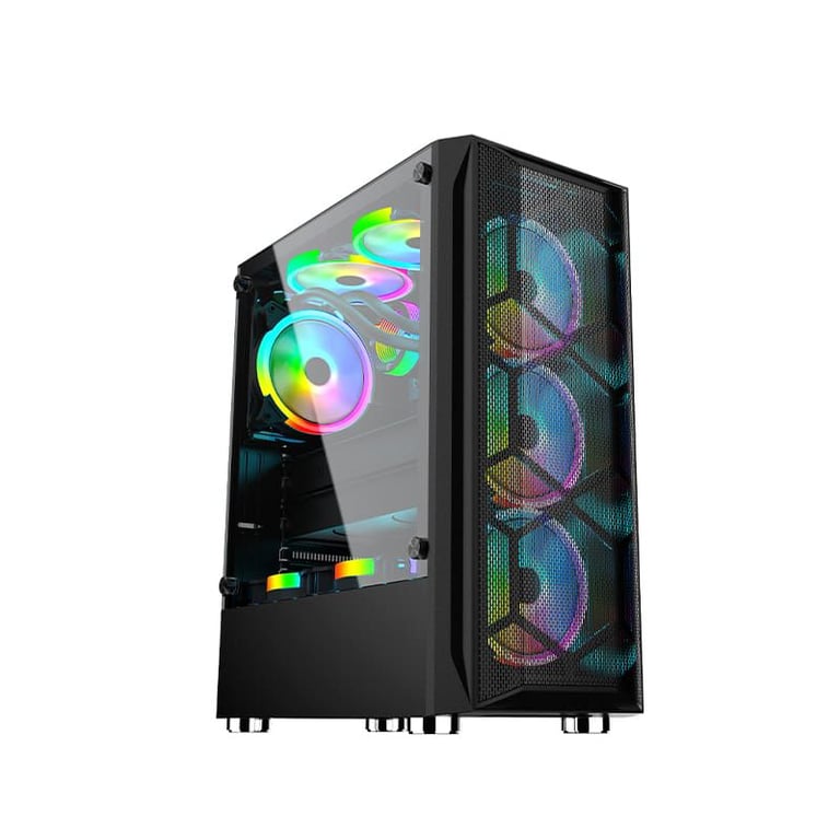 CHASIS GAMER RXE 03 FRENTE MALLA 1 FAN COOLER RGB LED RXE | falabella.com