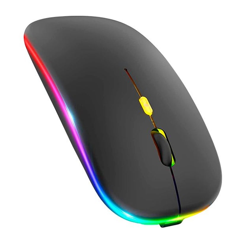 MOUSE INALÁMBRICO RECARGABLE BLUETOOTH NEGRO LUCES LED JALTECH ...