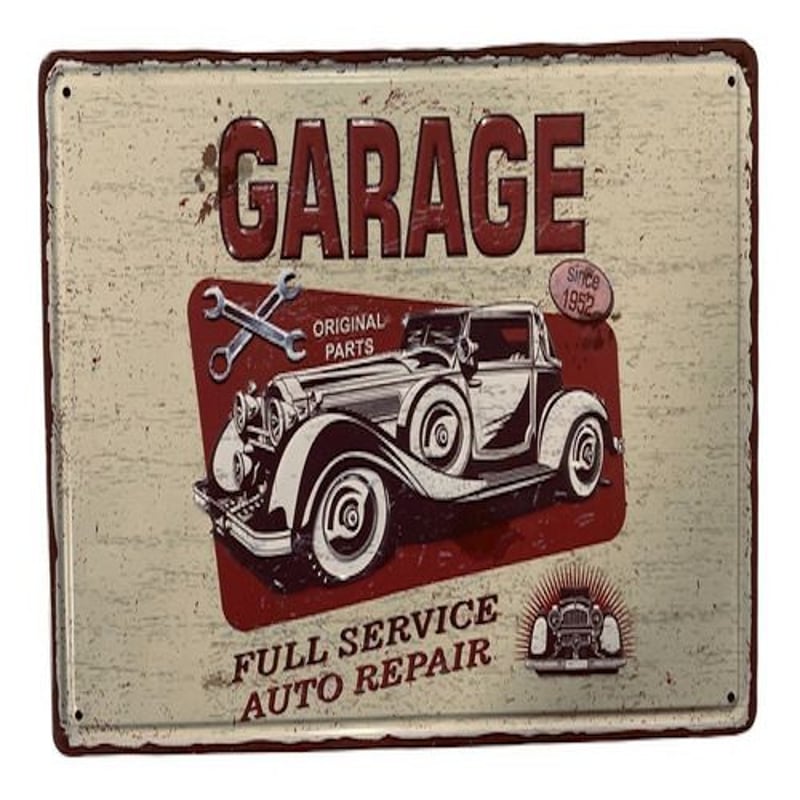 Letrero Aviso Metálico Con Relieve Placa Vintage Bar Cafe - GARAGE ...