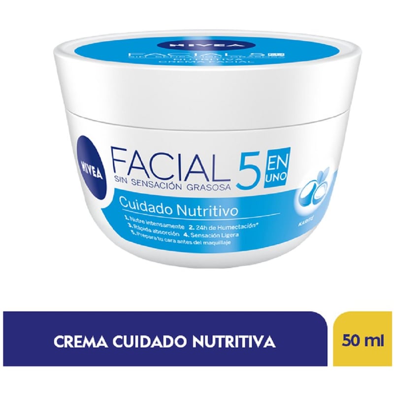 Crema Hidratante Nivea Cuidado Nutritiva Frasco x 50 Ml NIVEA ...
