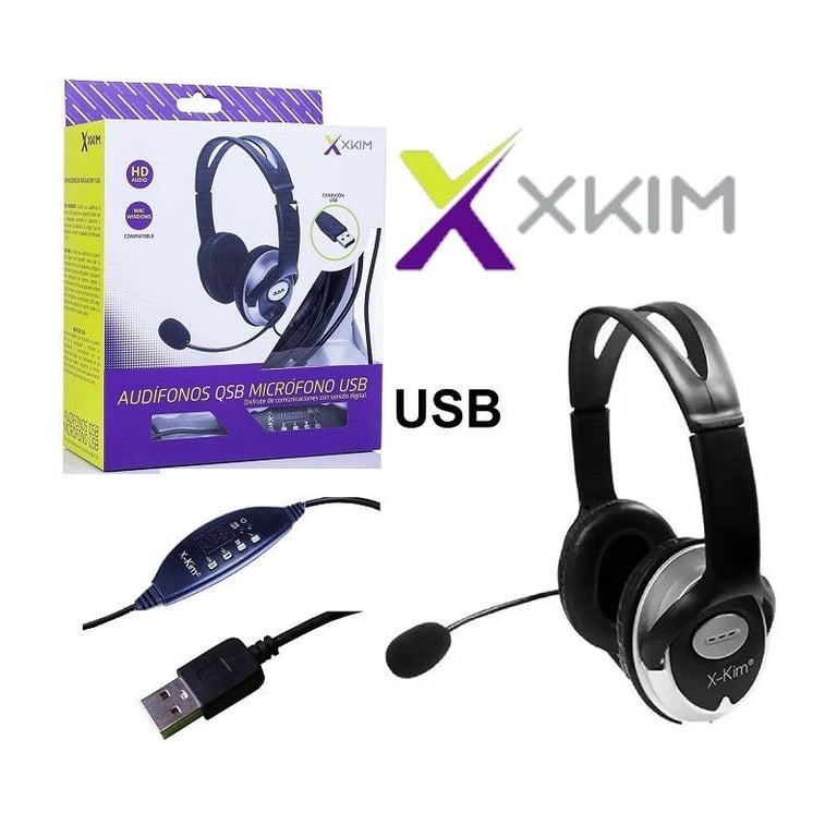 Diadema Usb Con Micrófono Y Control De Volumen X-kim Hf-868u XKIM | falabella.com