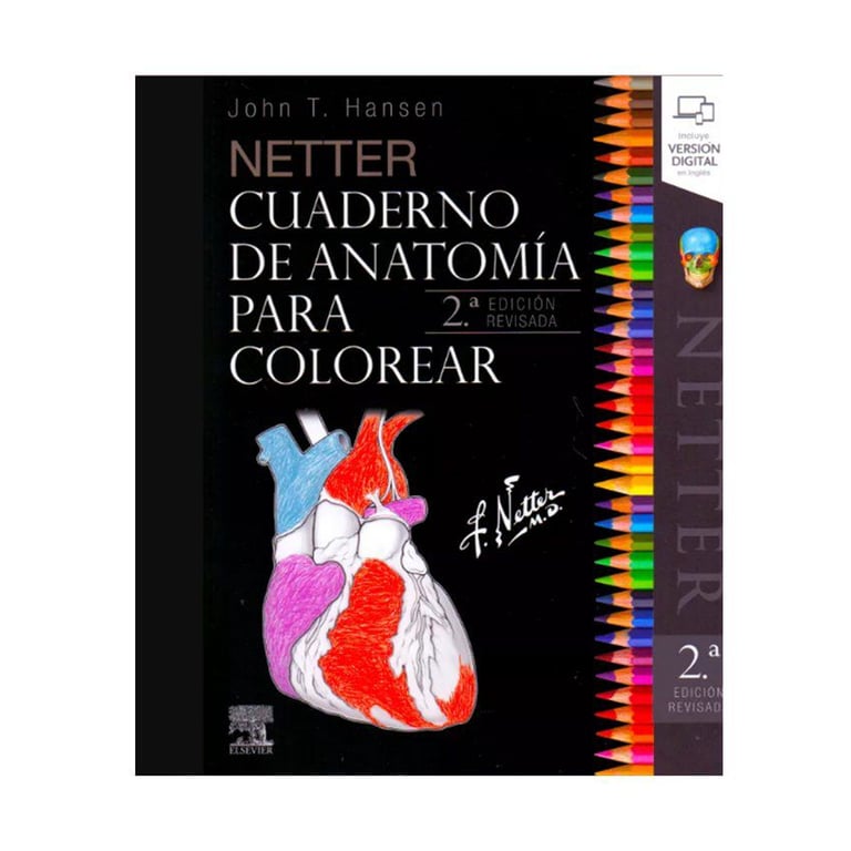 Cuaderno De Anatomia Para Colorear Netter Elsevier Falabella