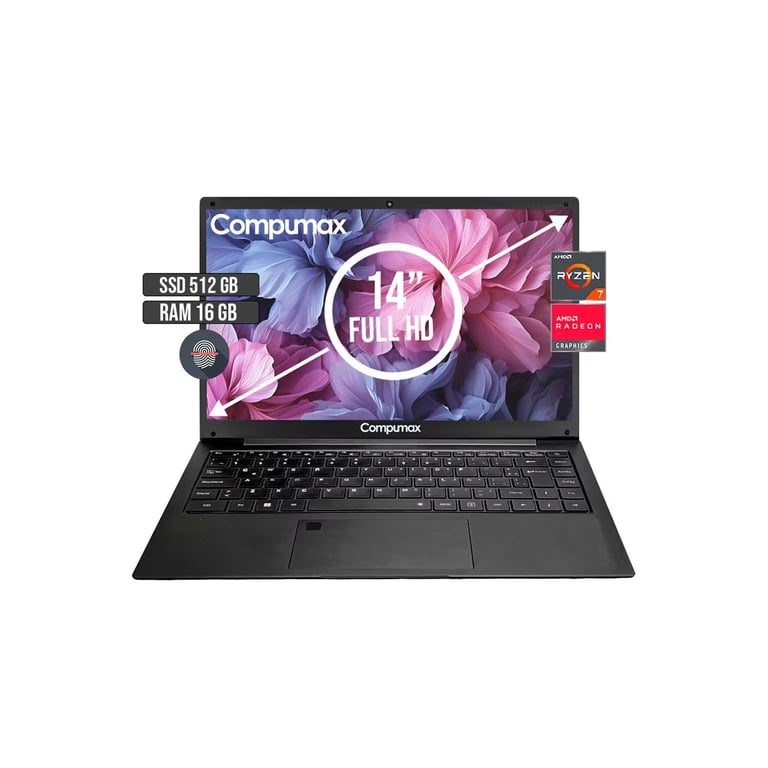 Portatil Compumax Ryzen 7 5700u Ram 16 Gb Ssd 512 14 " FHD Win 11 ...