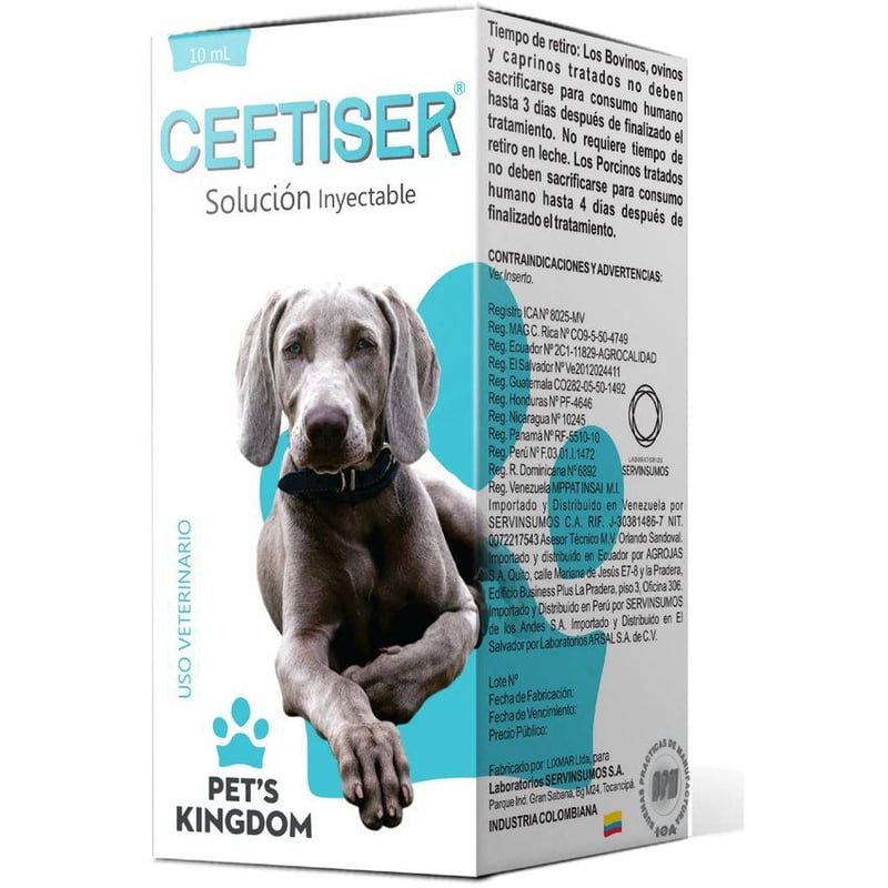 Ceftiser Antibiotico Perros Inyectable 10Ml BOEHRINGER INGELHEIM ...