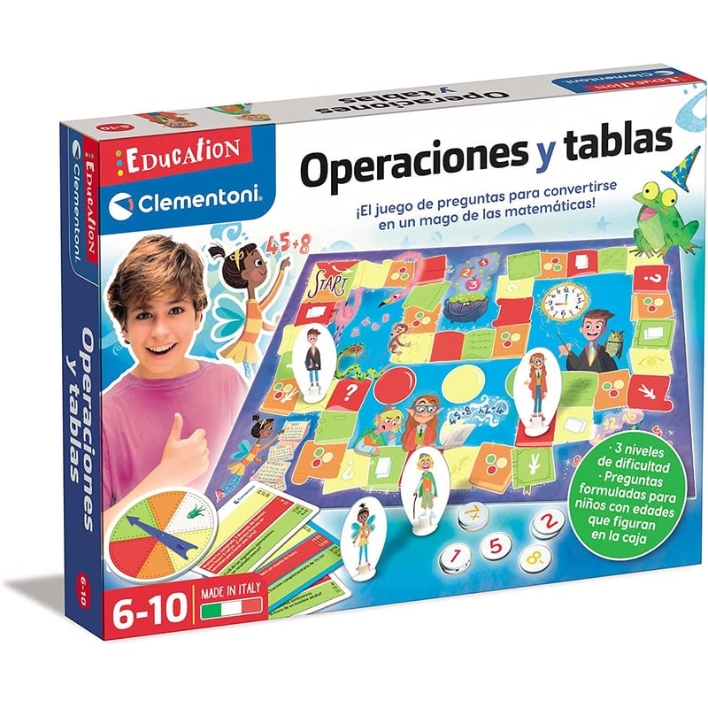 Juego De Mesa Matemáticas Niños Didáctico 3 Niveles Niñas CLEMENTONI ...