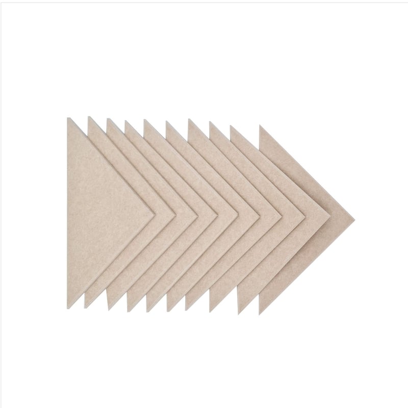 Panel Acústico Autoadhesivo Max Hogar Triángulos Beige Oscuro x 10 ...