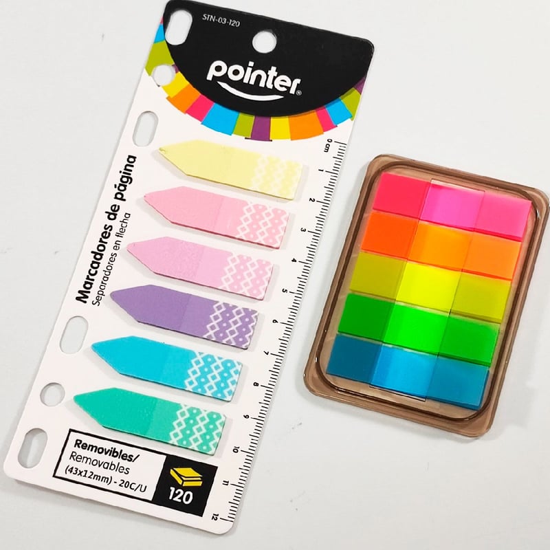 Set Banderitas Pointer, Colores Neón Y Pastel X 220 Unds POINTER ...