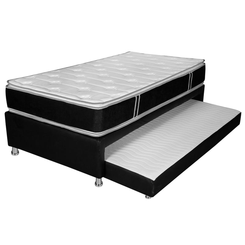 Cama Black Nido con Colchon Semiortopedico 100X190 PLUMA HOME ...