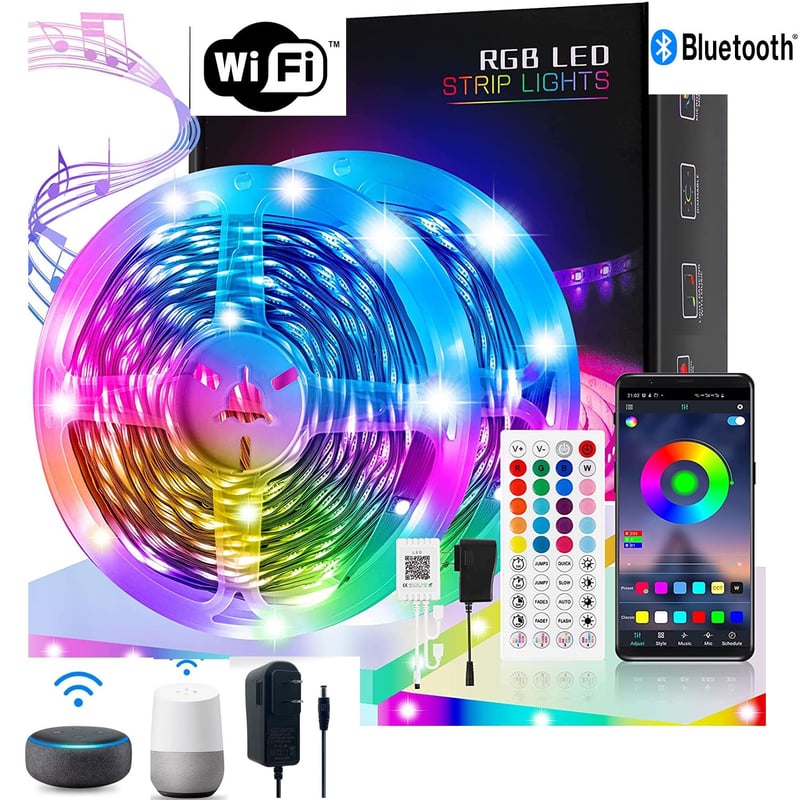 Cinta De Luz Led Rgb 5 Metros Con Wifi Inteligente Bluetooth ONE PIXEL ...