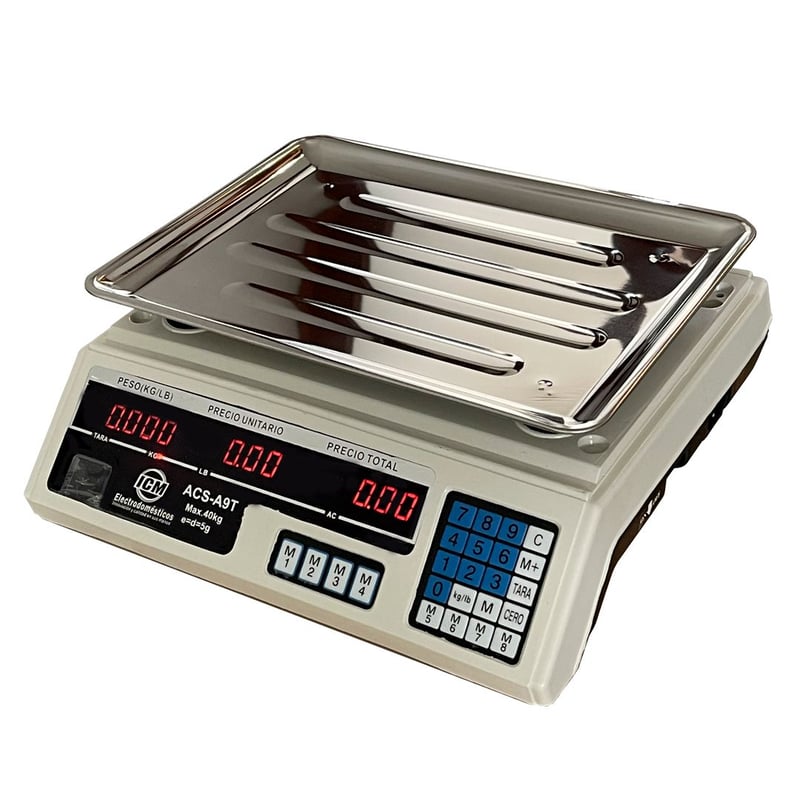 Bascula Electrónica Balanza Digital Pesa 40 Kg Icm Acs-a9t BLANCA ICM ...