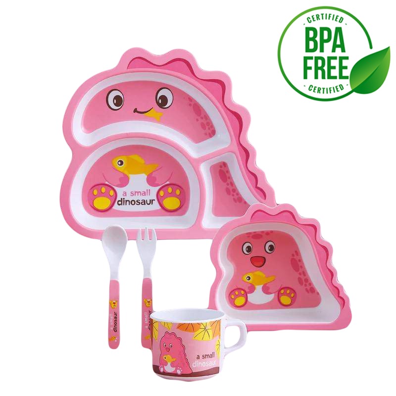Set Vajilla Para Bebes Niños Bambu - Animalitos - Dinosaurio GENERICO | falabella.com