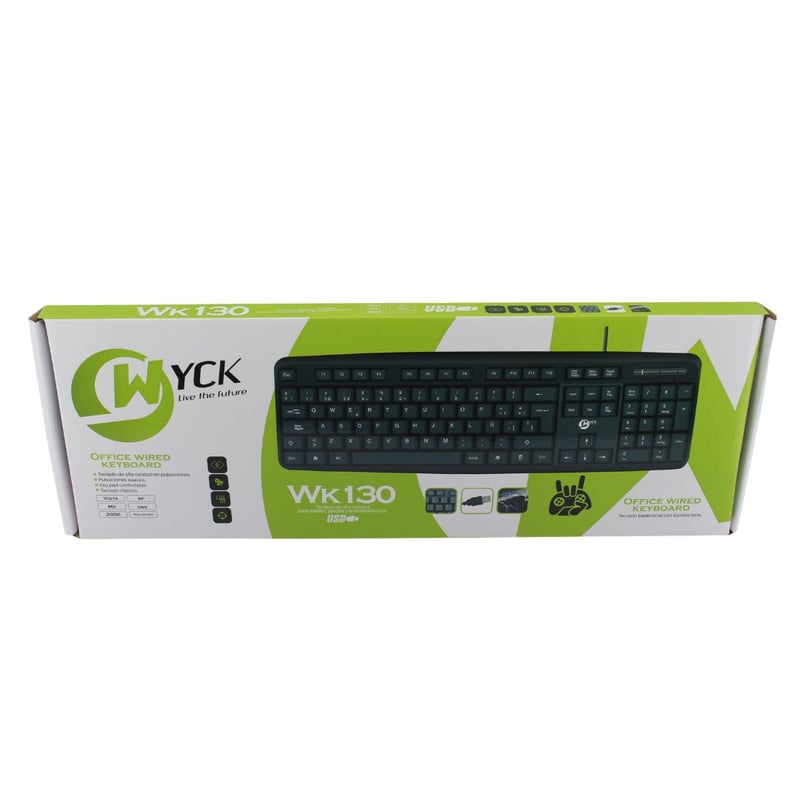 TECLADO BASICO USB NEGRO WYCK WK-130 WYCK | falabella.com