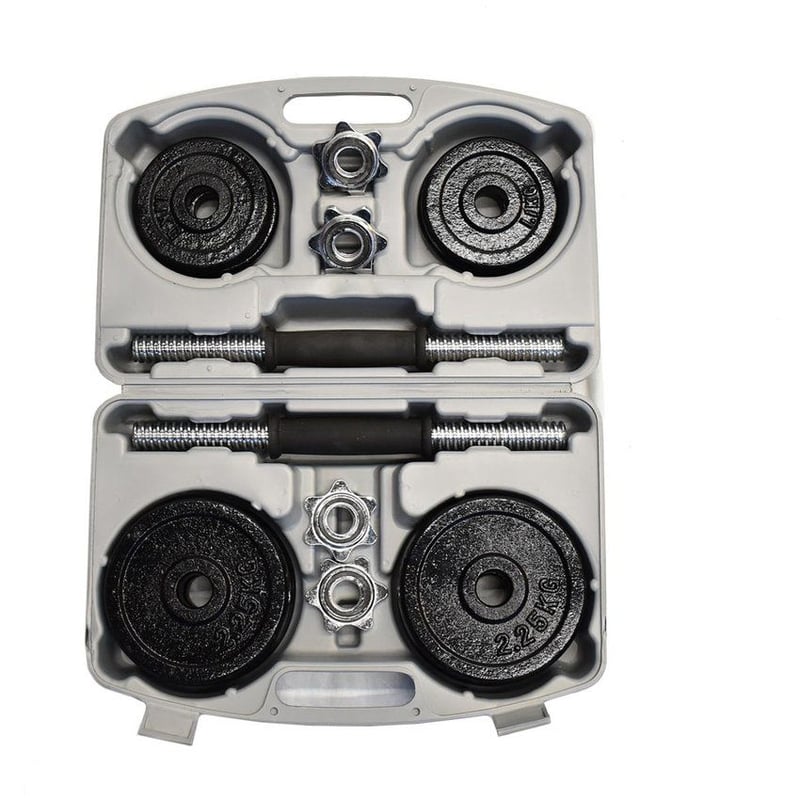 Kit de mancuernas 20kg graduable gym ejercicio maletín SPORT FITNESS ...