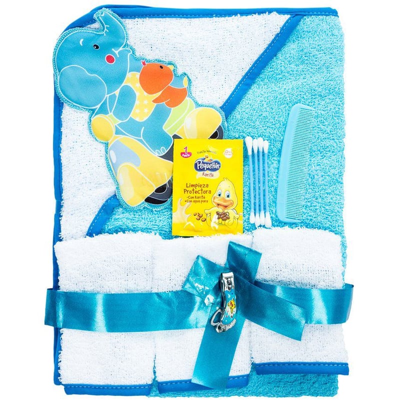 Kit de toalla limpia babitas para bebe glotoncitos - azul BEBESITOS ...