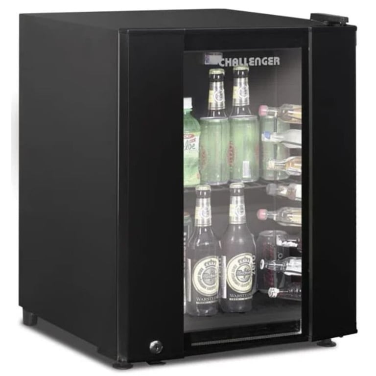 Nevera Challenger 49lts Minibar Puerta Vidrio Negro CR-089 CHALLENGER ...