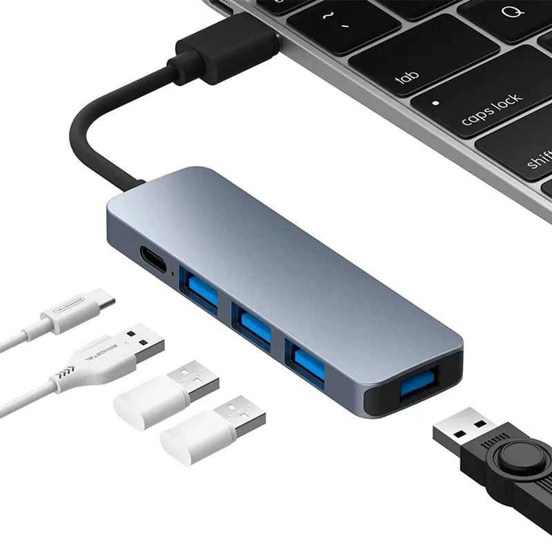 Adaptador hub multipuertos puertos USB-C 5 en 1 BE-BZ09 GENERICO | falabella.com