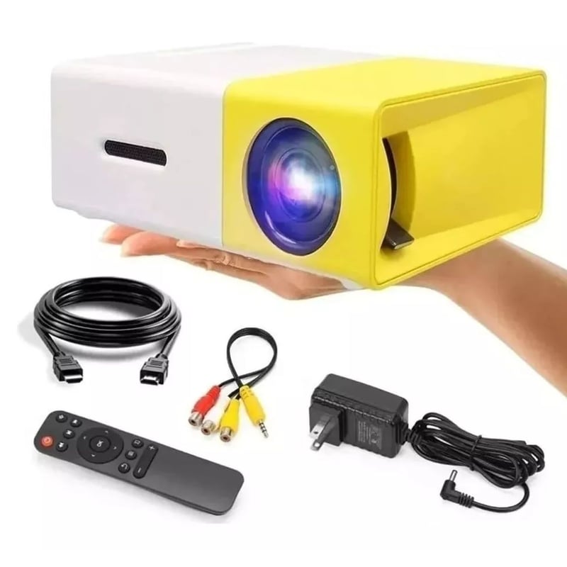 Mini Proyector Led Video Beam 600 Lumens Yg300 HDMI USB ONE PIXEL ...