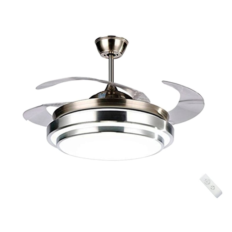 Ventilador de Techo Aspas Retráctiles Control Remoto y Lámpara Sankey ...