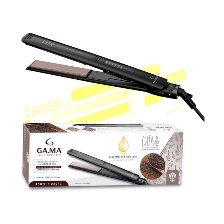 Plancha de cabello gama italy chía led negra GAMA | falabella.com