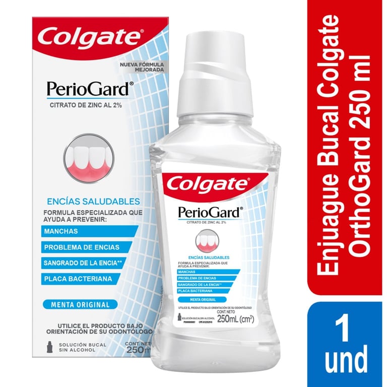 Enjuague Bucal Colgate Periogard Sin Alcohol X 250ml COLGATE ...