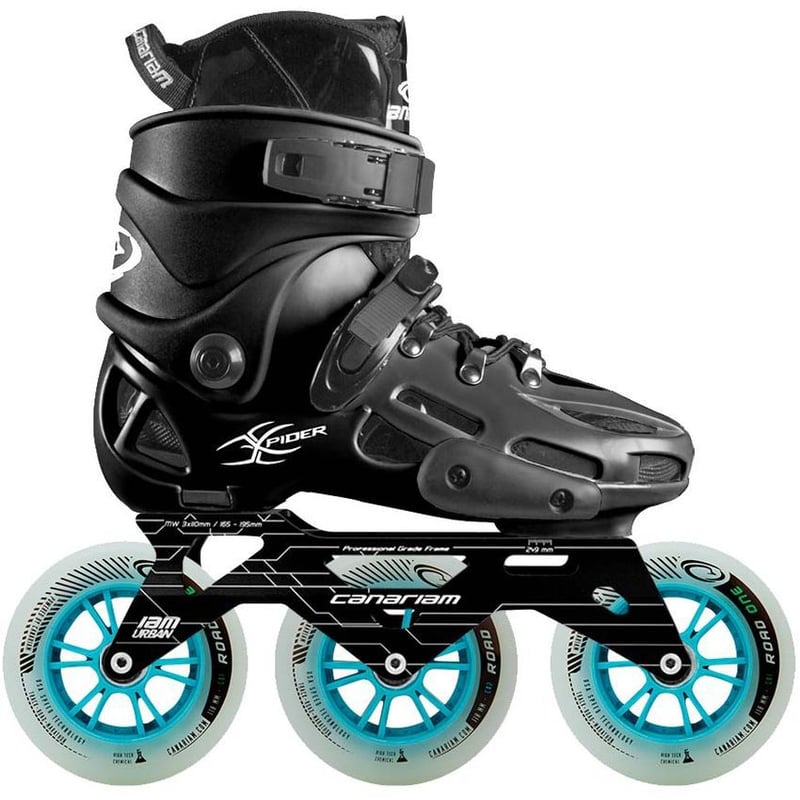 Patines canariam xpider negro chasis rex 3x110mm azul CANARIAM ...