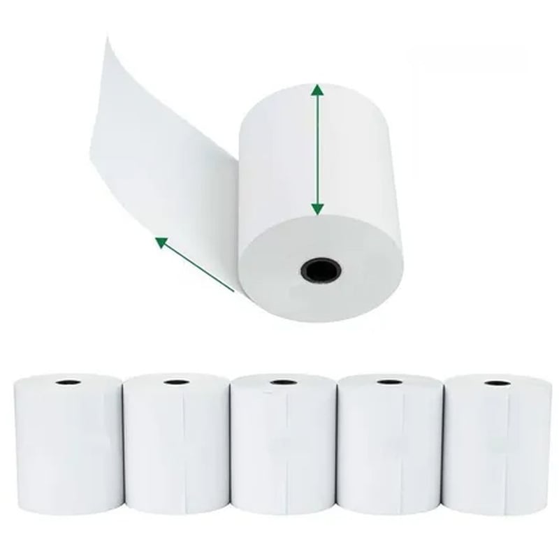Rollo De Papel Para Impresora Térmico 80 mm x 60 mts Paq X6 GENERICO ...