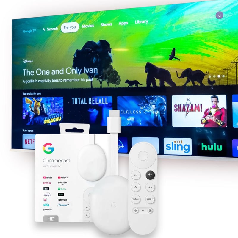 Google Chromecast Tv 4Gen Última Versión Full HD Control Voz Blanco ...