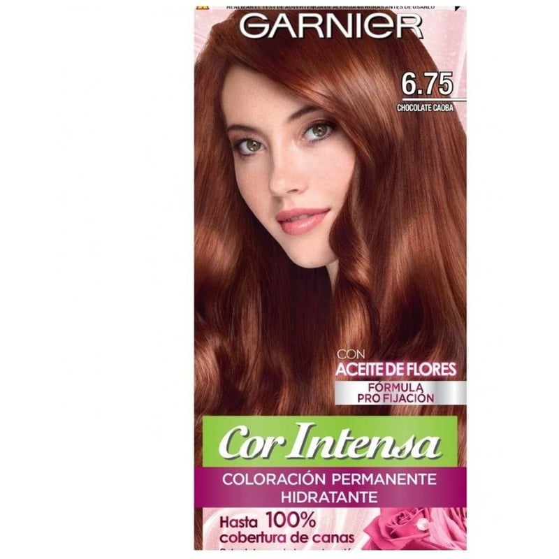 Tintura Permanente Cor Intensa Tono 6.75 Chocolate Caoba GARNIER ...