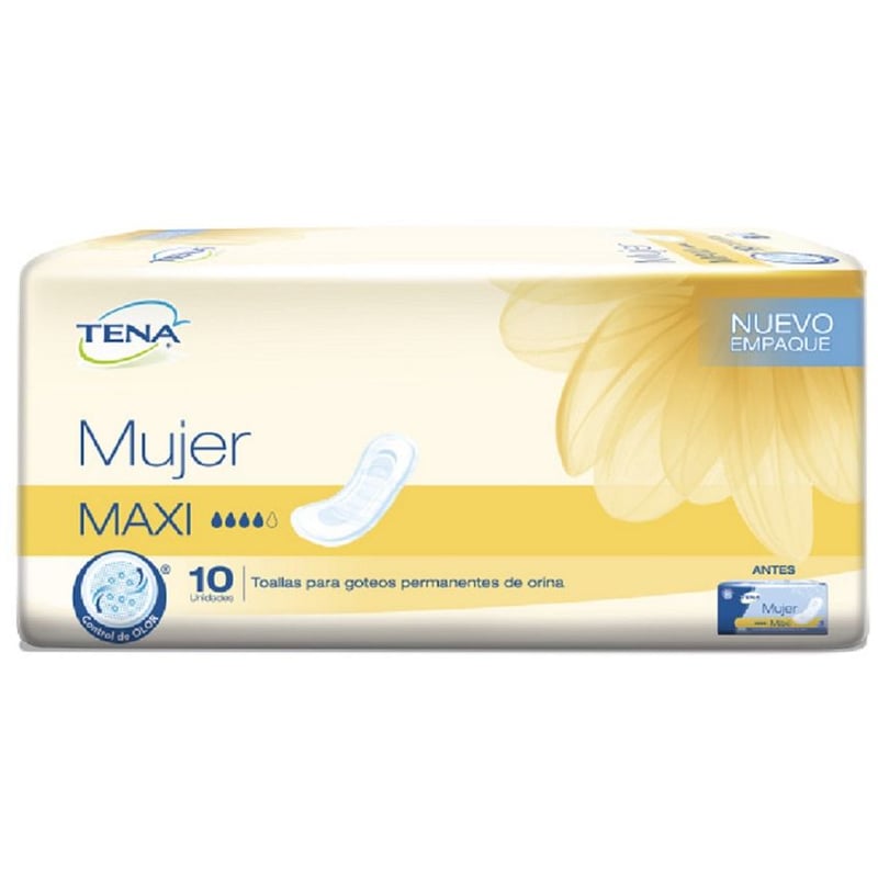 Toallas Tena Mujer Maxi x 10 Und TENA | falabella.com