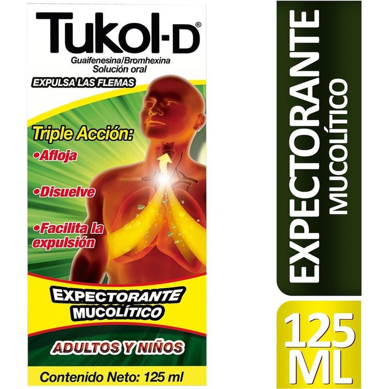 Tukol-D Tos Expectorante Mucolítico Adultos & Niños x 125 Ml GENOMMA ...