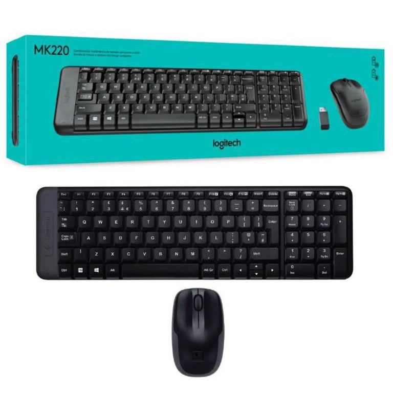 COMBO MOUSE TECLADO LOGITECH MK220 INALAMBRICO NEGRO LOGITECH ...
