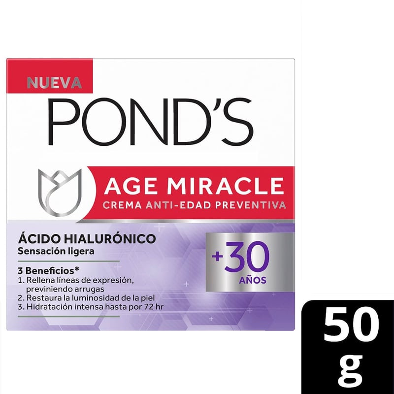 Crema Facial Ponds Agemiracle Acido Hialuronico Dia X 50g PONDS ...