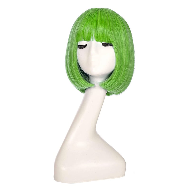 Peluca Corta Bob Verde Limón Fiesta Halloween Carnaval Loca P&R ...