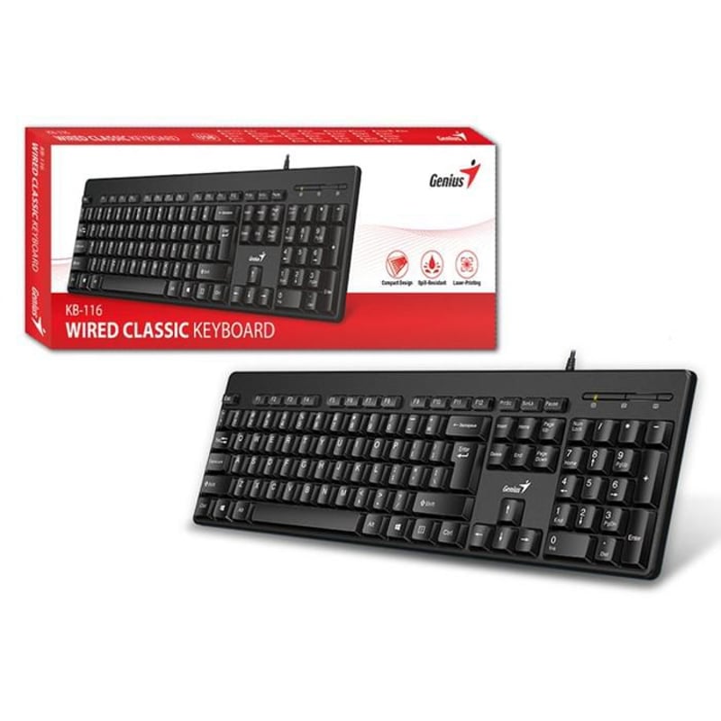 Teclado usb KB-116 Wired Classic Keyboard GENIUS | falabella.com