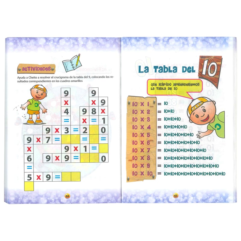 Cartilla Libro Cheito Tablas de Multiplicación y División para niños ...