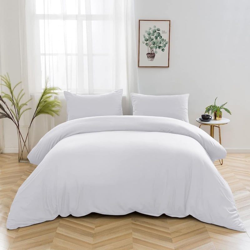 Set Duvet Y Plumon Semidoble Microfibra Blanco Liso HAPPY BEAR ...