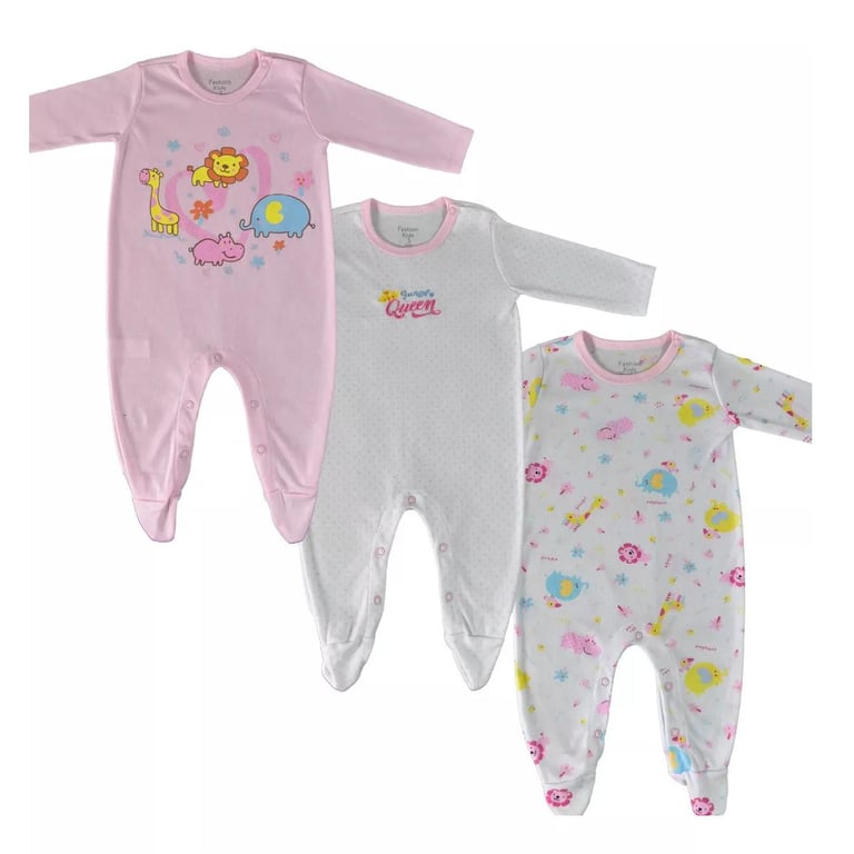 pijama para bebe niña enterizas x3 unid bebé. MUNDO BEBE | falabella.com