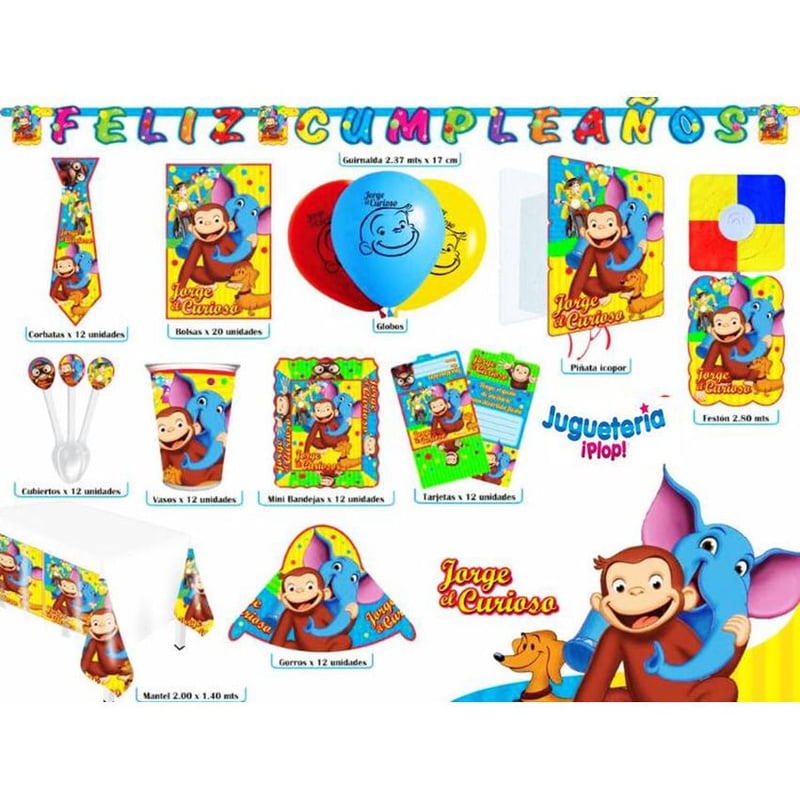 Kit piñata jorge el curioso decoración completa GENERICO | falabella.com Kit piñata jorge el curioso decoración completa GENERICO | falabella.com