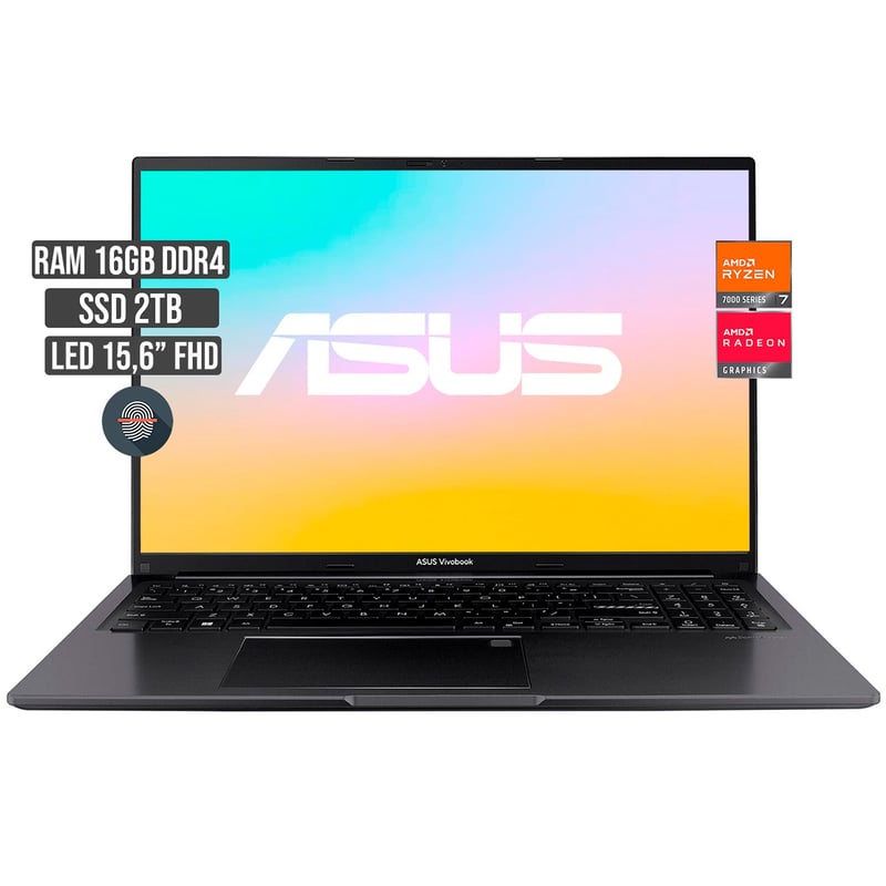 PORTATIL ASUS AMD RYZEN 7-7730U SSD 2TB RAM 16GB LED 15,6 FHD ASUS ...