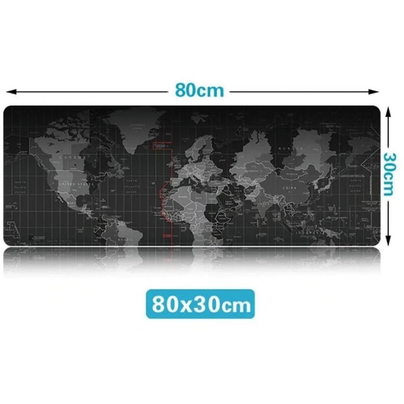 Mouse pad mapa mundo xl 80x30 gamer base goma antideslizante mapamundi ...