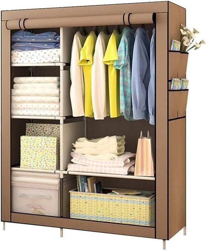 Closet Armario Desarmable Portatil Con Forro - Café ONE PIXEL ...