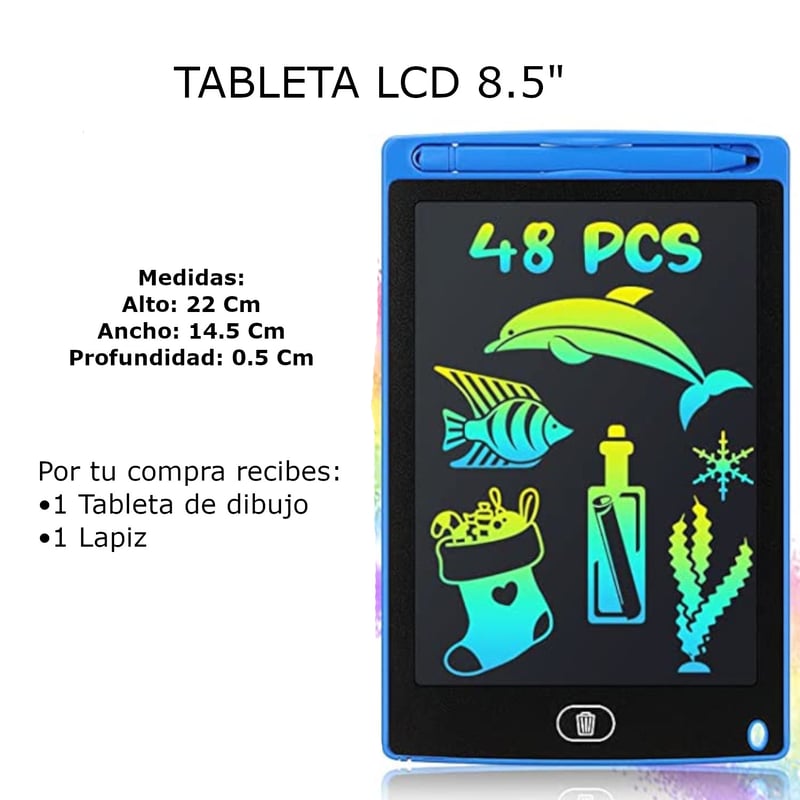 Tableta Digital Dibujo Tablero Notas Gran Pantalla 85Azul GENERICO ...