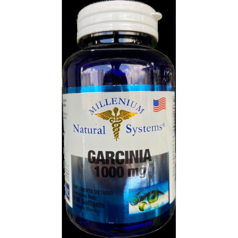 Garcini mangostana 1000mg x100 softgels natural systems MILLENIUM ...