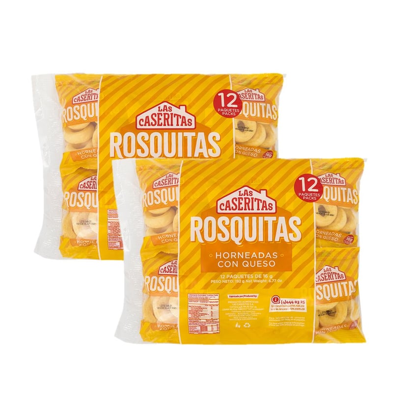 Roscas Rosquillas Horneadas De Queso Caseritas 2 Bolsas X12U. GENERICO ...