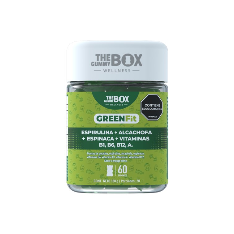 Gomas The Gummy Box Wellness Green Fit Espirulina 180 g. GENERICO ...