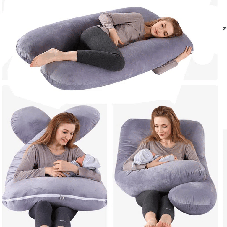 Almohada Cojin Embarazo Cuerpo Entero Antidolores Tela Peluche ...