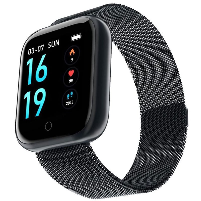 Reloj Inteligente Smartwatch P68 Negro Doble Manilla Pulso Intercambio ...